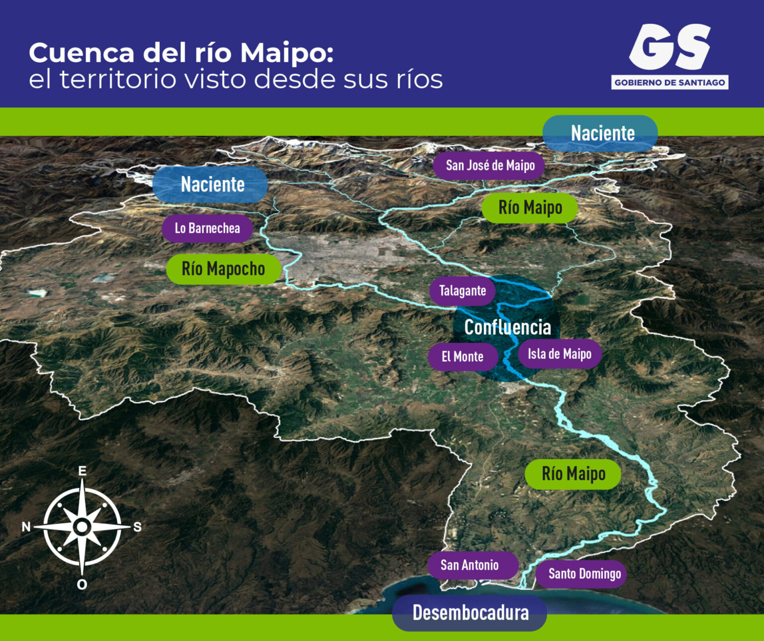 La cuenca del río Maipo vista desde sus fuentes de agua | Escenarios ...